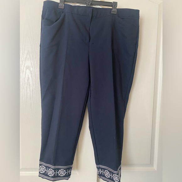 Ruby Rd. | Pants & Jumpsuits | Ruby Rd Dark Blue Womens Capri Pants ...